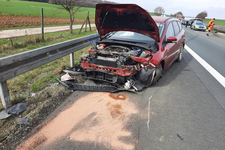 Zwei Leichtverletzte nach Unfall auf A45 bei Wetzlar